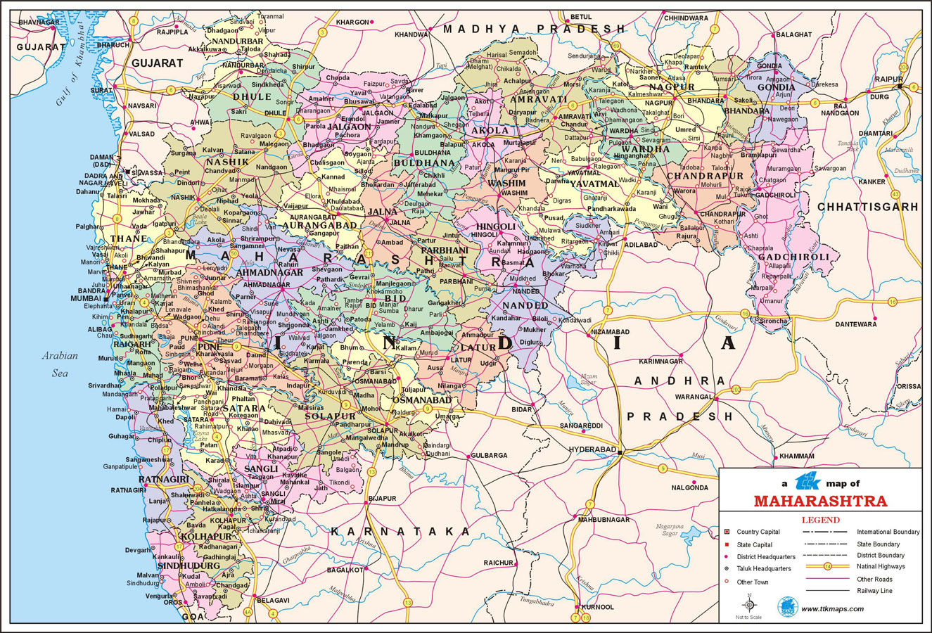 Road Map Karnataka Maharashtra Tourist Maps Maharashtra Travel Maps